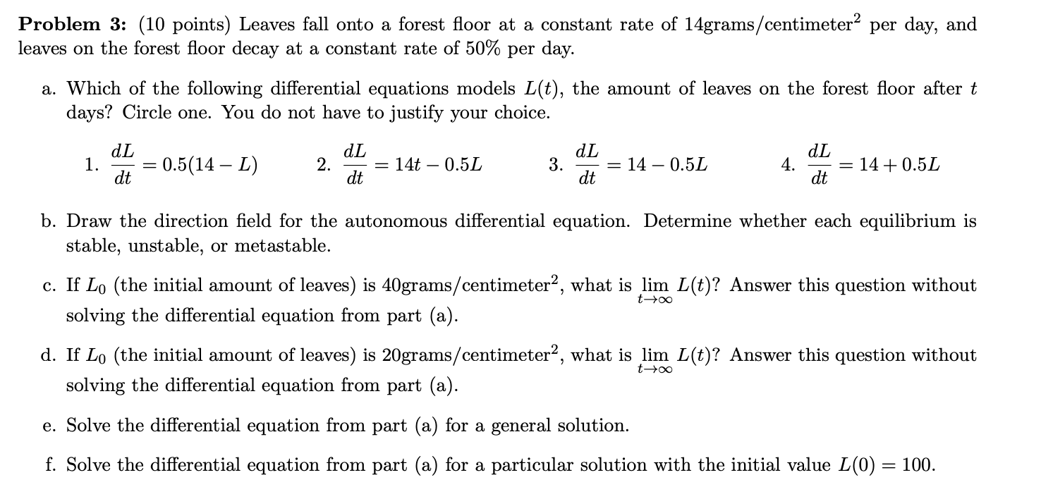 Solved by an EXPERT Problem 2: (12 ﻿points) ﻿Match each of the slope | Chegg.com