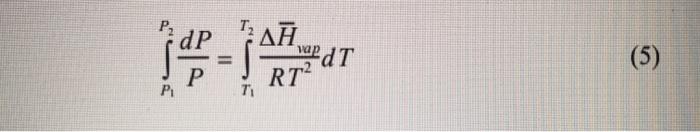 Solved Consider how a temperature dependent delta H vap | Chegg.com