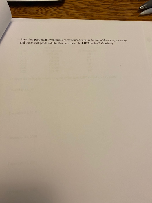 Solved Please show all supporting computations. Points will | Chegg.com