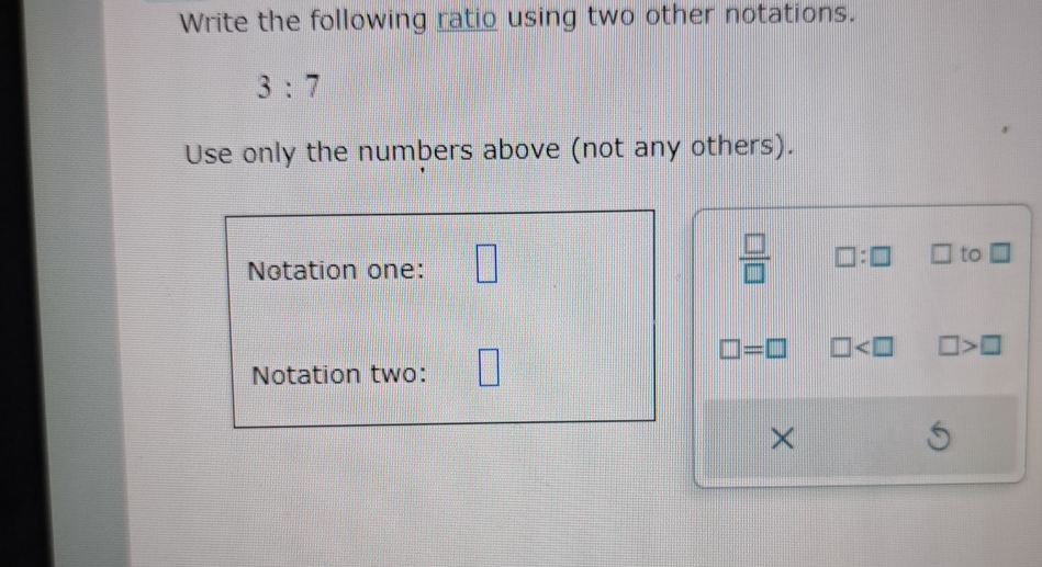 Solved Write the following ratio using two other | Chegg.com