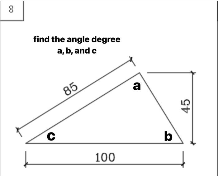 Solved find the angle degree | Chegg.com