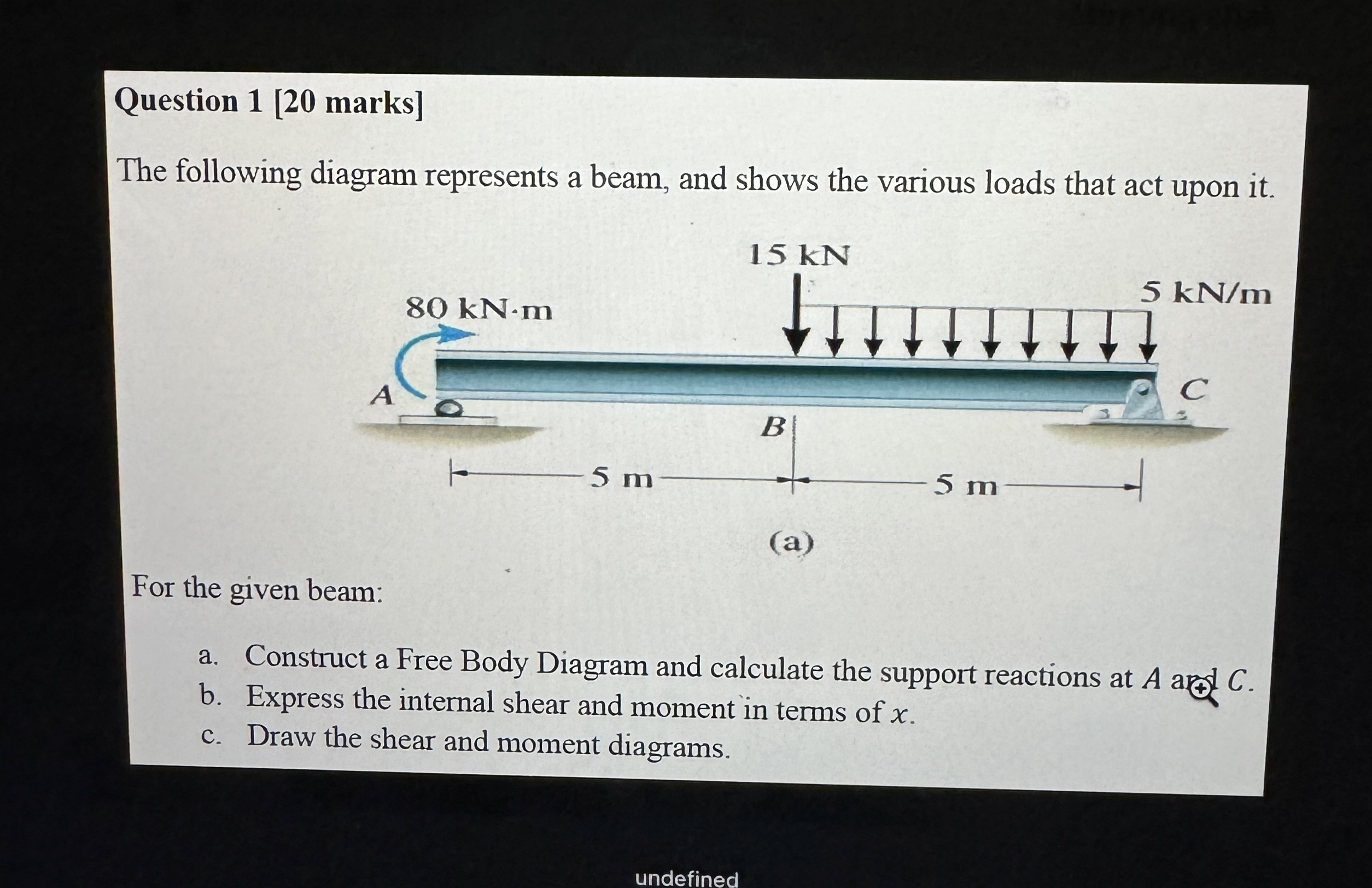 Solved Question 1 [20 ﻿marks]The following diagram | Chegg.com