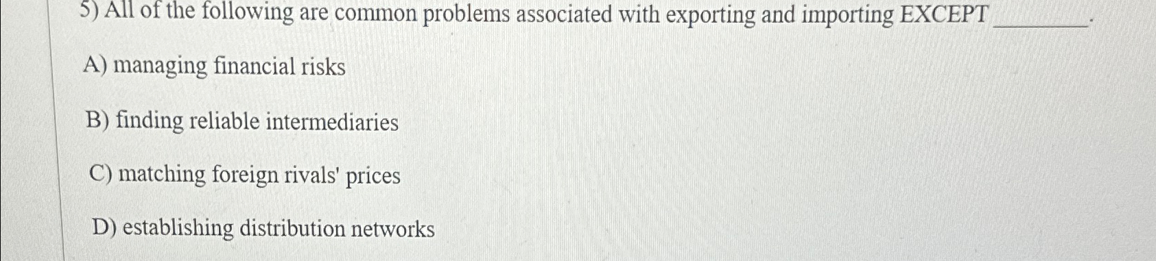 Solved All of the following are common problems associated | Chegg.com