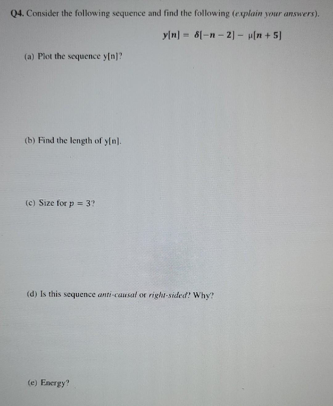 Solved 24. Consider the following sequence and find the | Chegg.com
