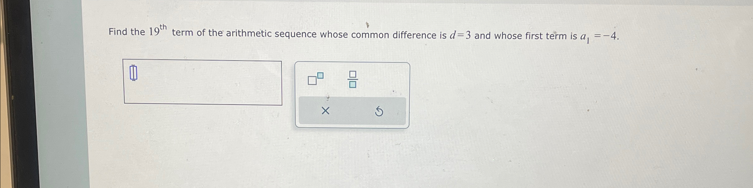 Solved Find the 19th ﻿term of the arithmetic sequence whose | Chegg.com