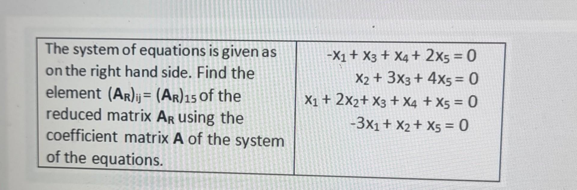 Solved \begin{tabular}{l|r} The system of equations is given | Chegg.com