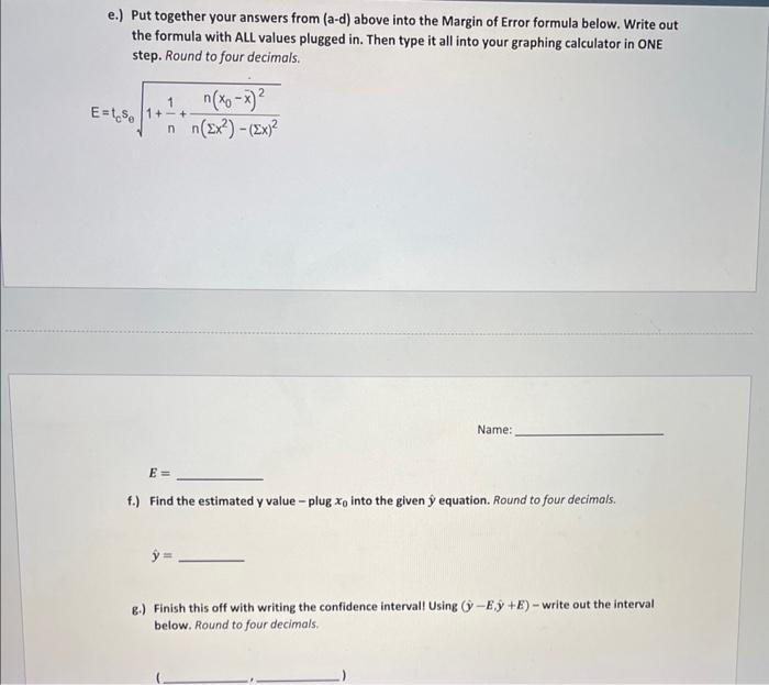 Solved \#1) Construct a 95% prediction interval for the data | Chegg.com