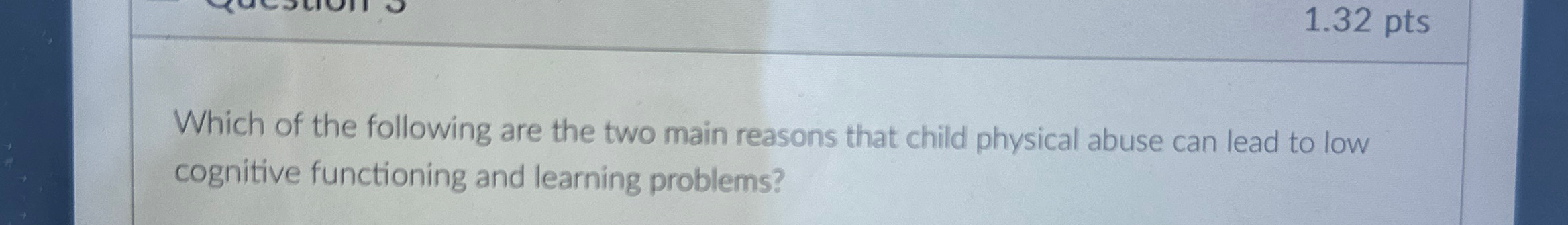Solved Which of the following are the two main reasons that | Chegg.com
