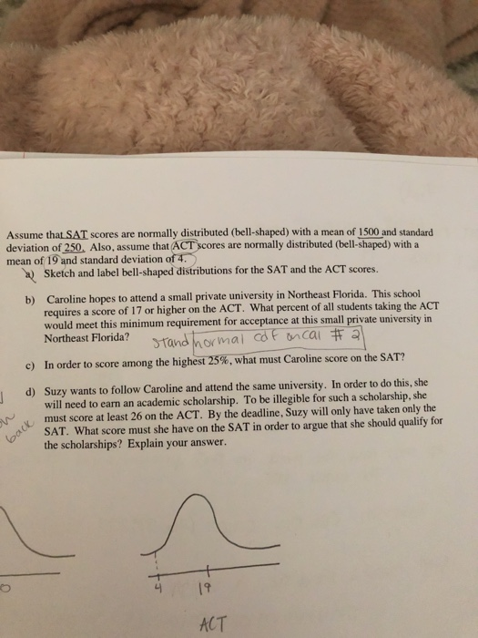 Solved Assume that SAT scores are normally distributed | Chegg.com