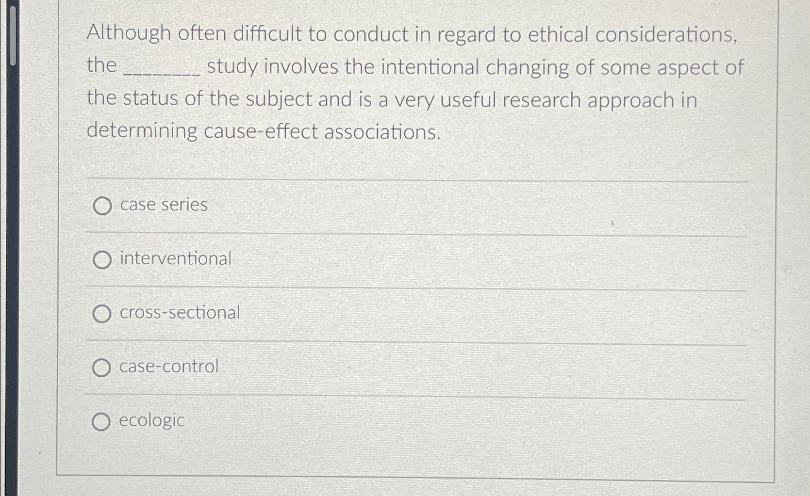 Solved Although often difficult to conduct in regard to | Chegg.com