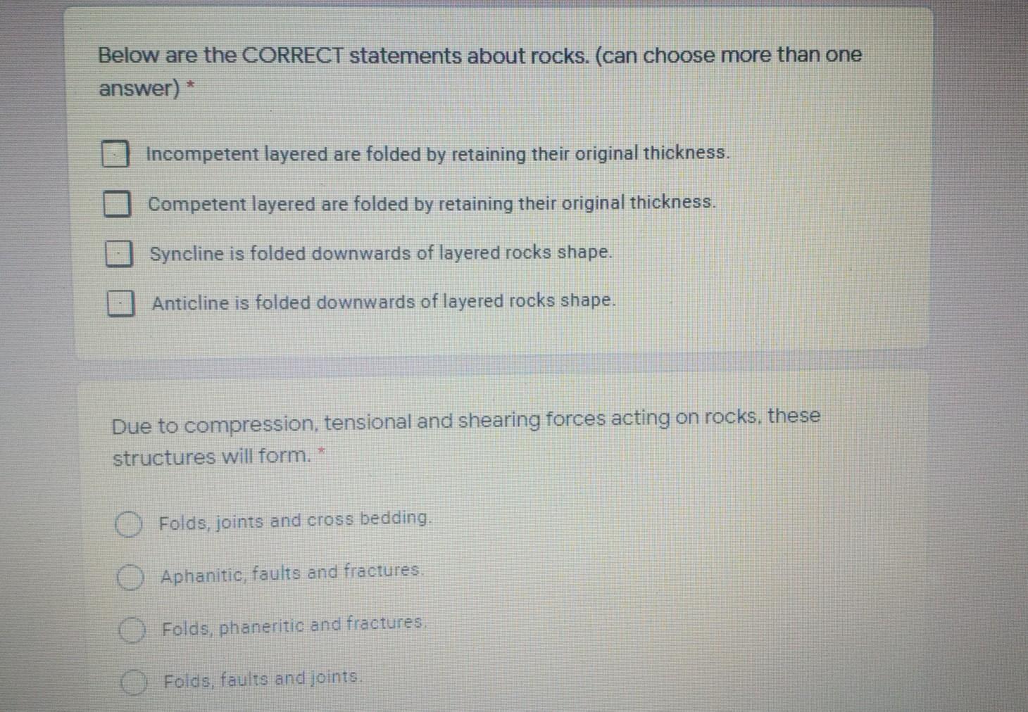 Solved Below are the CORRECT statements about rocks. (can | Chegg.com