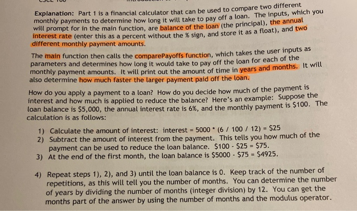 Solved In this project, you will write three calculators to | Chegg.com