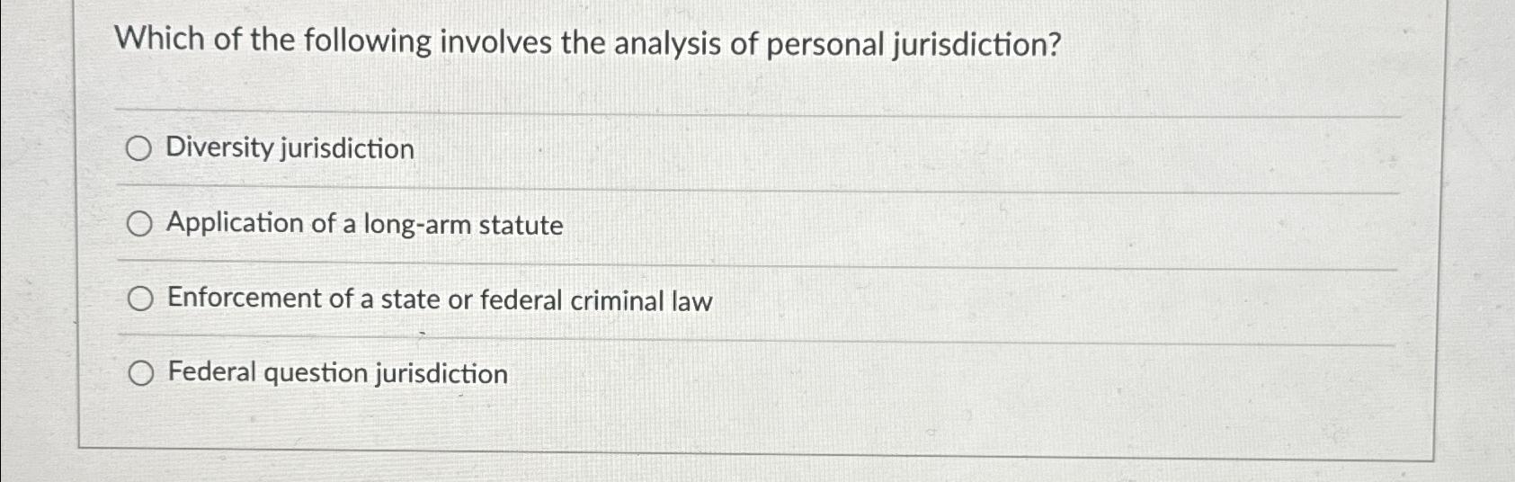 Solved Which of the following involves the analysis of | Chegg.com