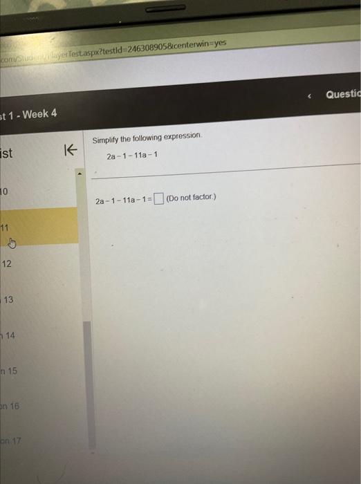 Solved Simplify the following expression. | Chegg.com