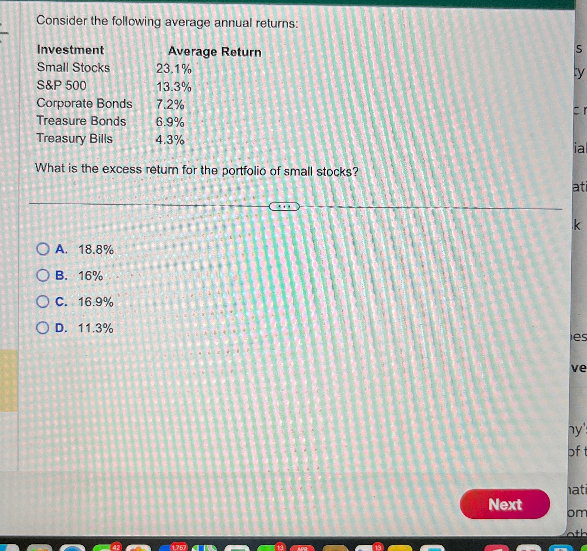 Solved Consider the following average annual | Chegg.com