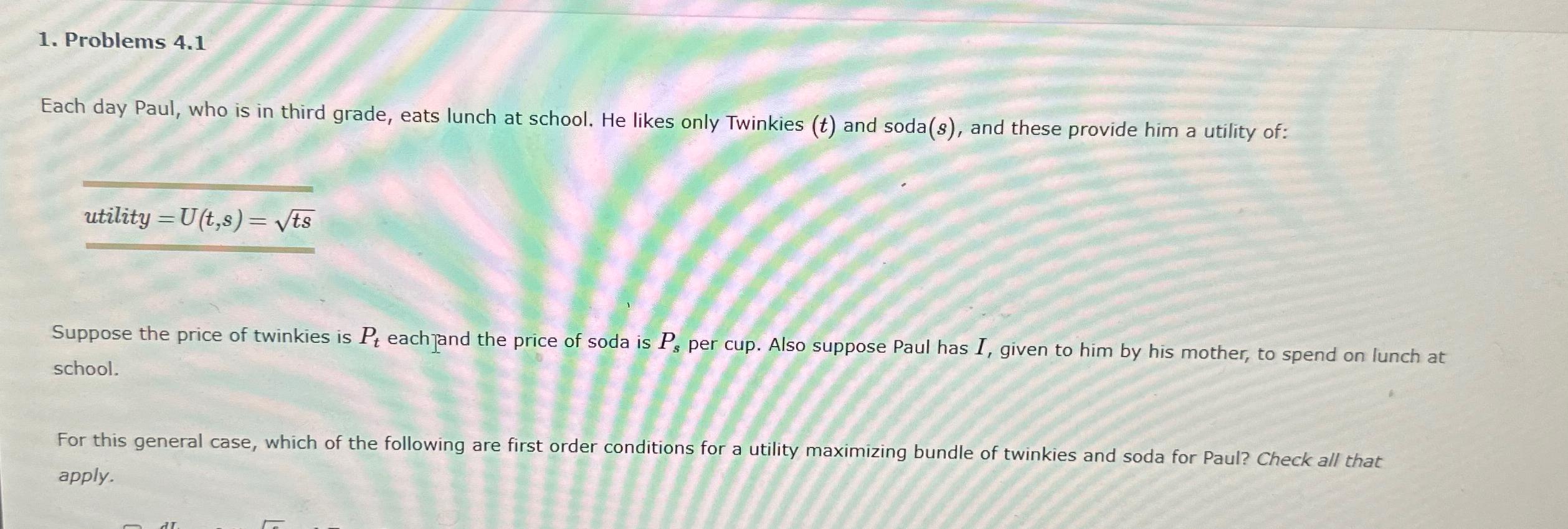 Solved Problems 4.1Each day Paul, who is in third grade, | Chegg.com