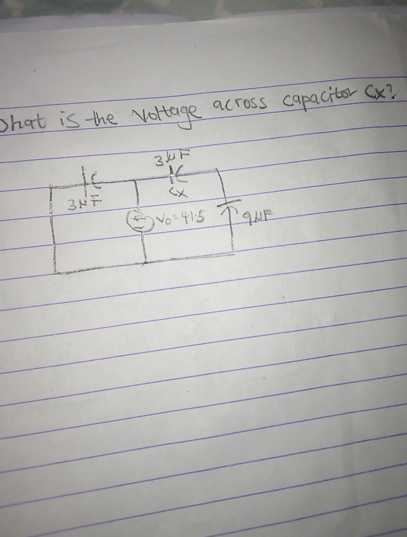 Solved what is the voltage across capacitor Cx? | Chegg.com