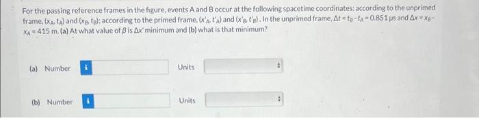 Solved For the passing reference frames in the figure, | Chegg.com
