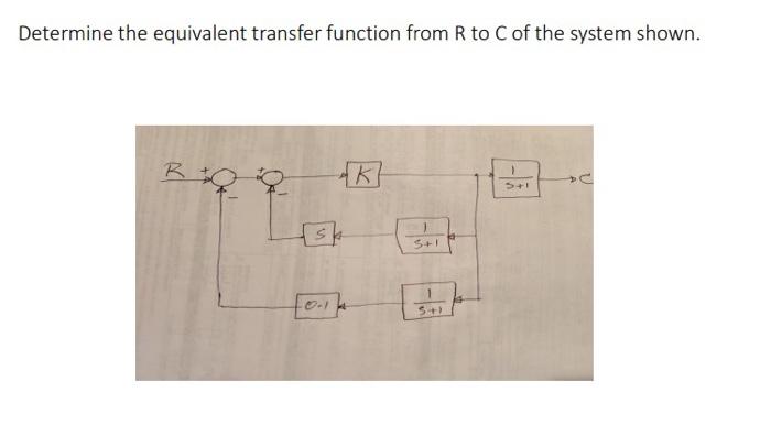 Solved Determine the equivalent transfer function from R to | Chegg.com