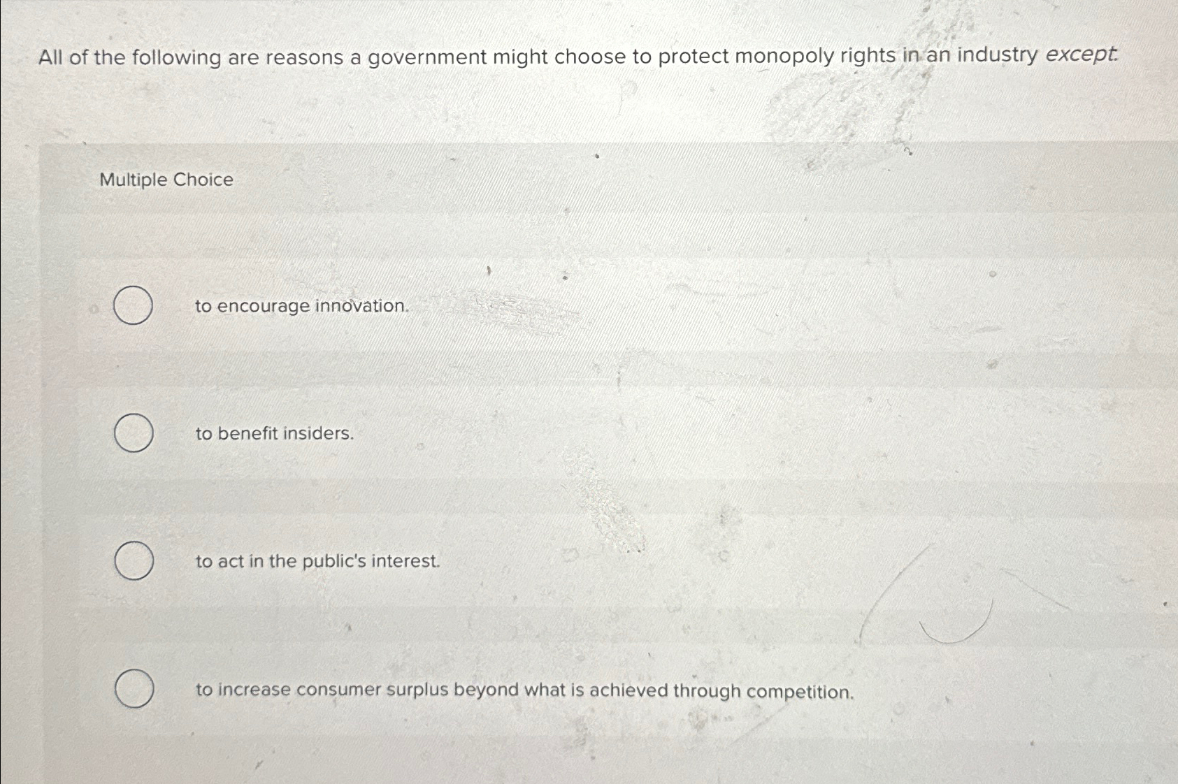 Solved All of the following are reasons a government might | Chegg.com