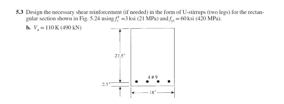 Solved 3 Design the necessary shear reinforcement (if | Chegg.com