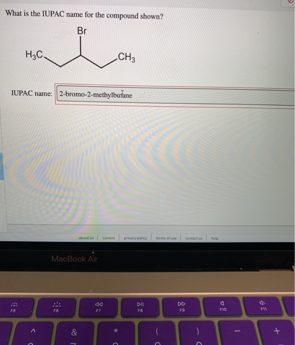 Solved What is the IUPAC name for the compound shown? Br H₃C | Chegg.com
