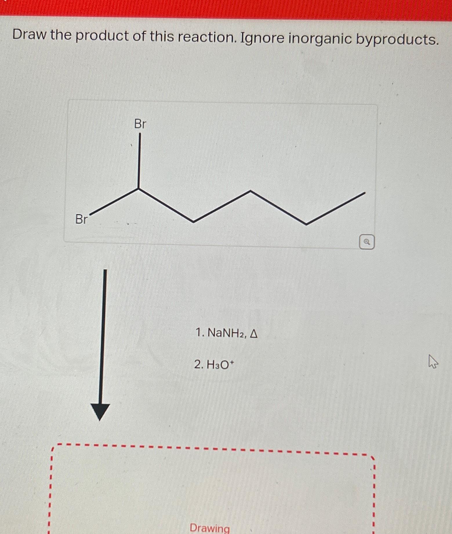 Solved Draw the product of this reaction. Ignore inorganic | Chegg.com