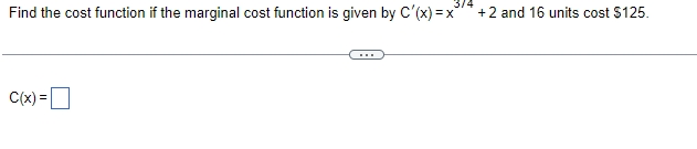 Solved Find the cost function if the marginal cost function | Chegg.com