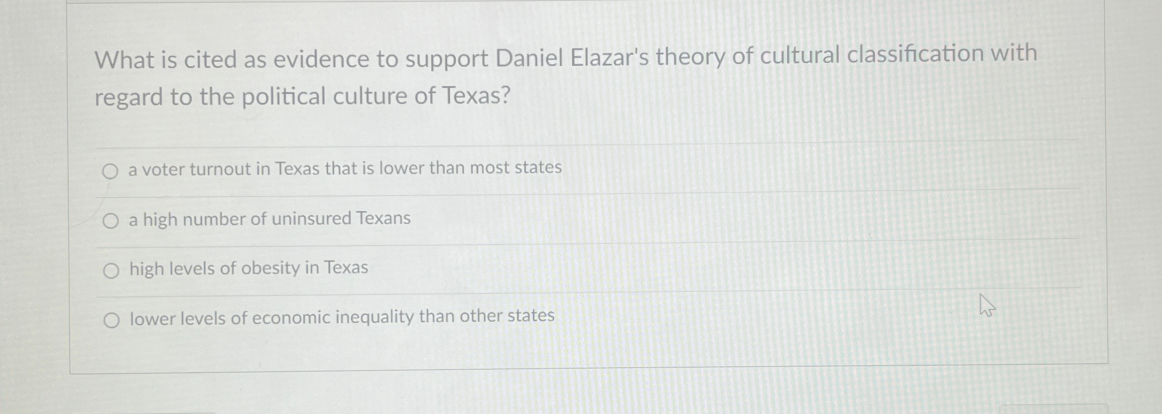 Solved What is cited as evidence to support Daniel Elazar's | Chegg.com