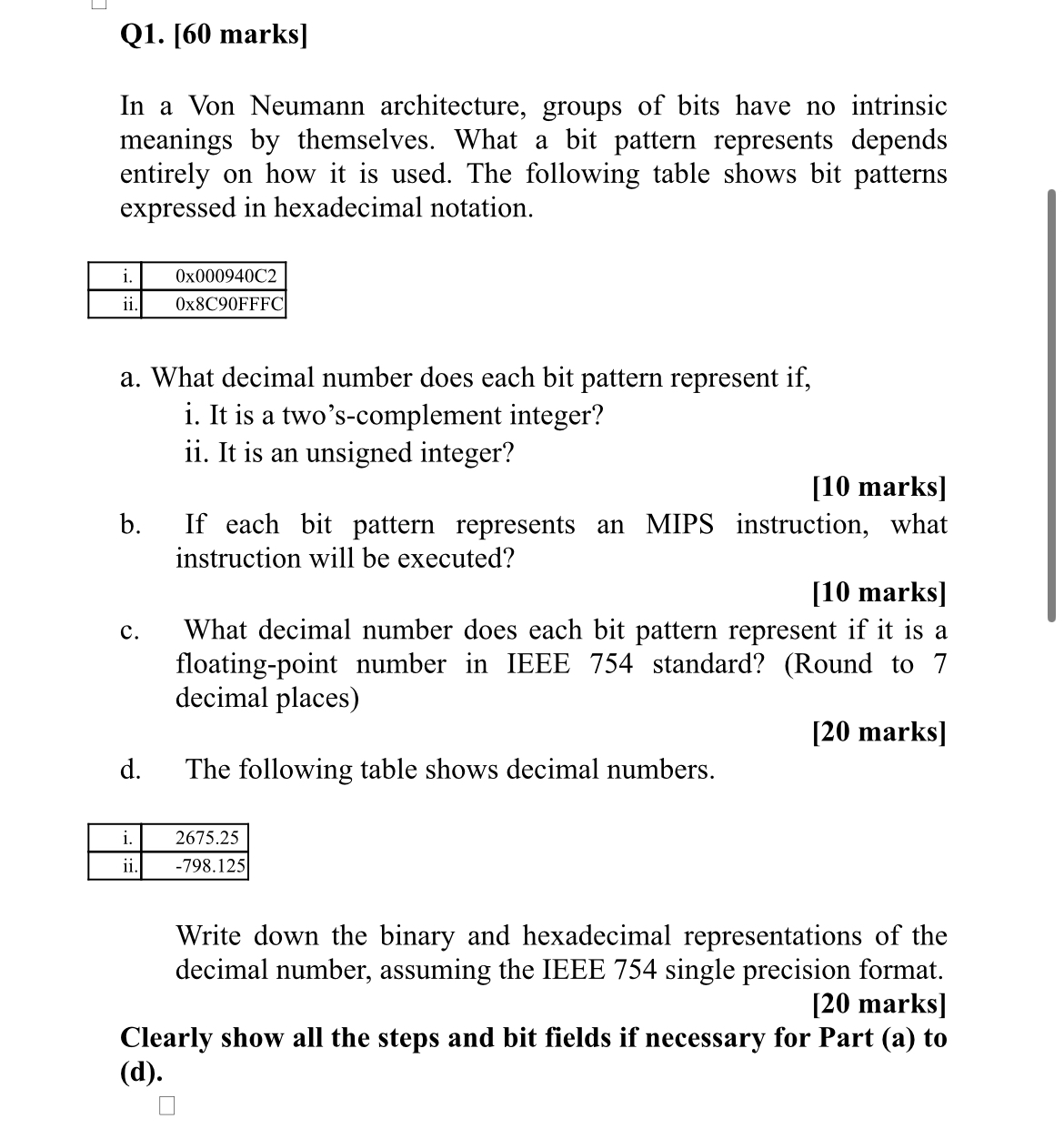Solved Q1. [60 ﻿marks]In a Von Neumann architecture, groups | Chegg.com
