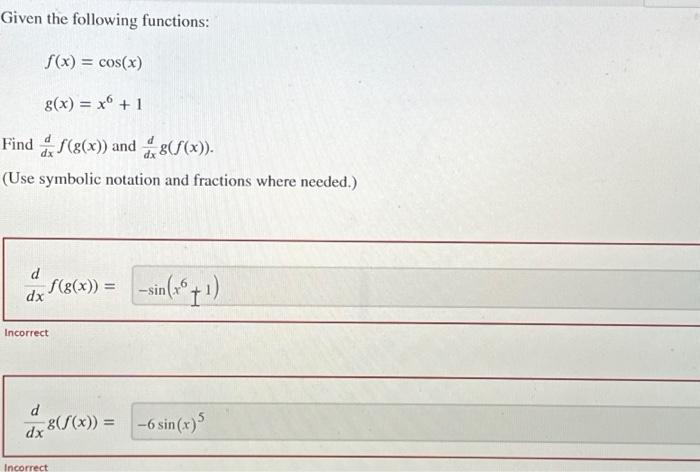 Solved Given the following functions: f(x) = cos(x) g(x) = x | Chegg.com
