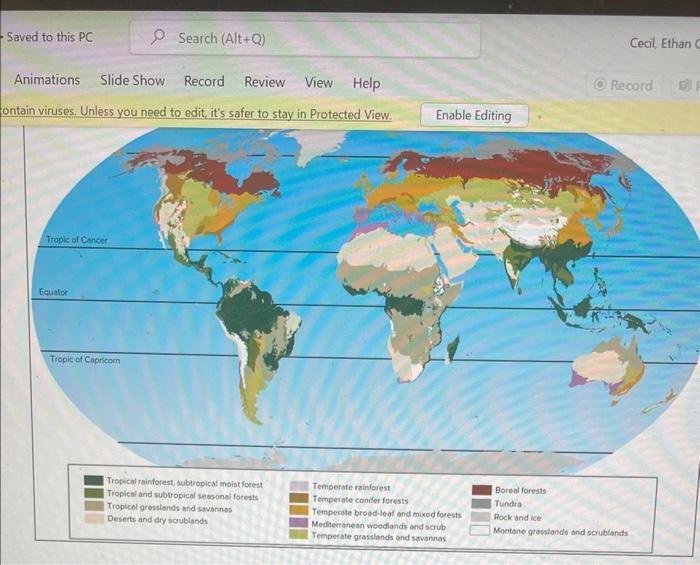 Do the following for each of the biomes (except "Rock | Chegg.com