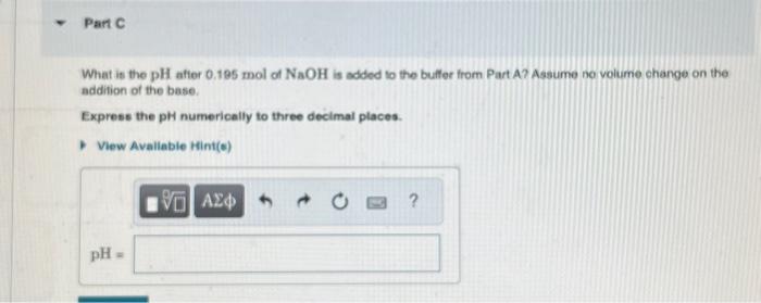 Solved What is the pH of a bufler prepared by adding 0.607 | Chegg.com