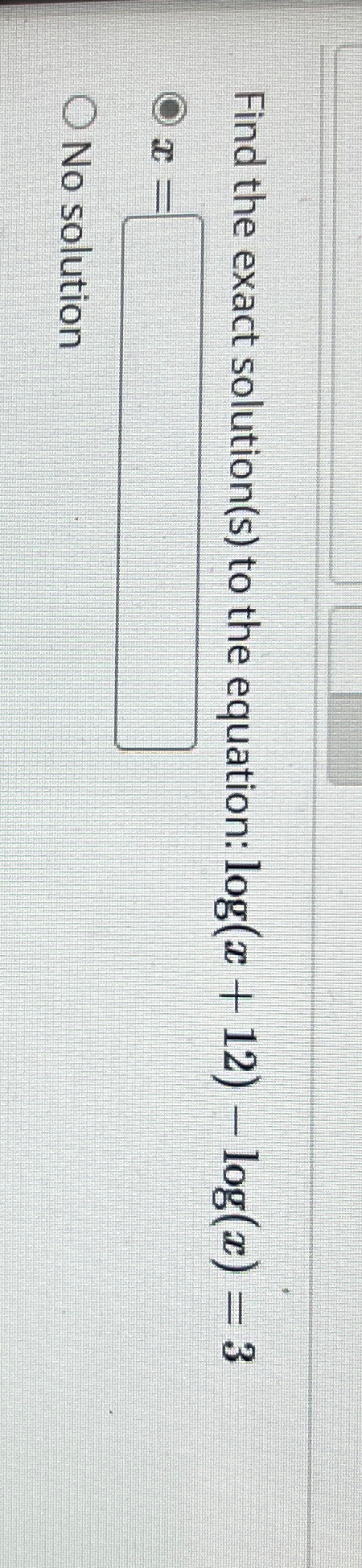Solved Find the exact solution(s) ﻿to the equation: | Chegg.com