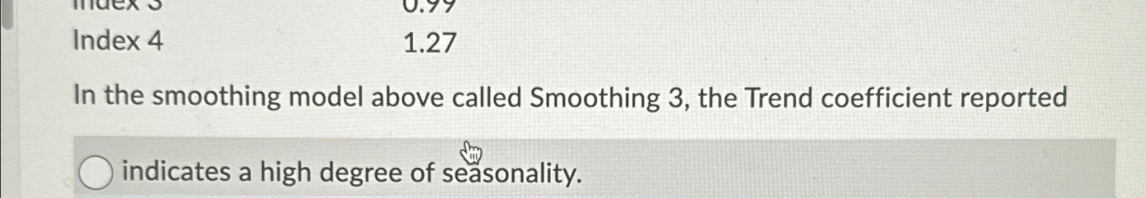 Solved In the smoothing model above called Smoothing 3, ﻿the | Chegg.com
