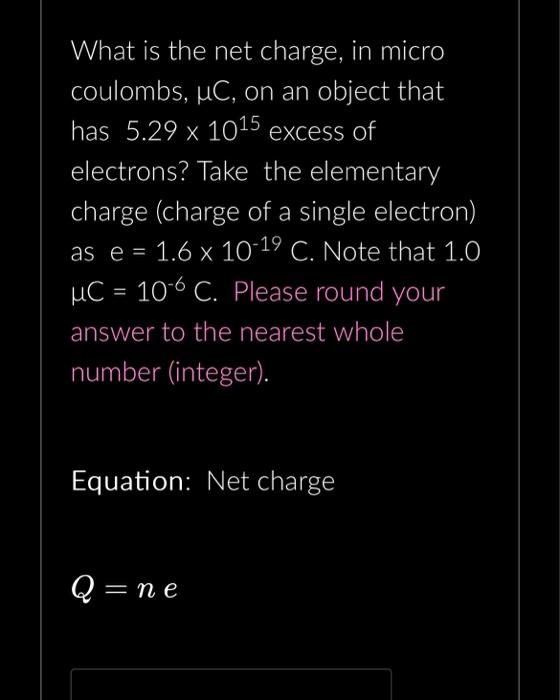 Solved A conducting sphere has a net charge of 6.97×10−17C. | Chegg.com