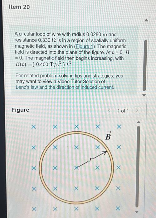 Solved A circular loop of wire with radius 0.0280 m and | Chegg.com