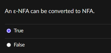 Solved An ε-NFA can be converted to NFA.TrueFalse | Chegg.com