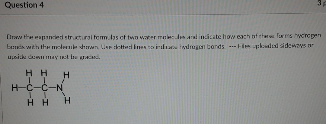 Solved Question 4 3 Draw the expanded structural formulas of | Chegg.com