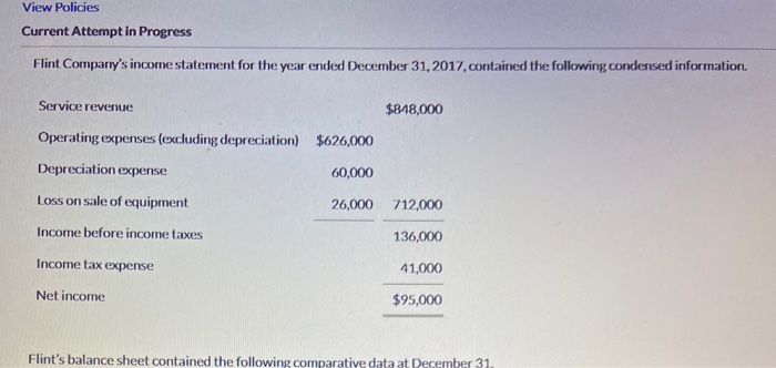 Solved View Policies Current Attempt in Progress Flint | Chegg.com