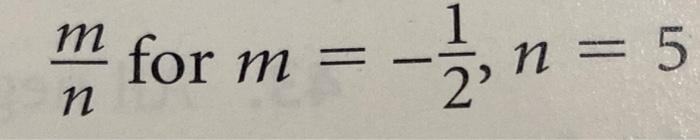Solved nm for m=−21,n=5 | Chegg.com