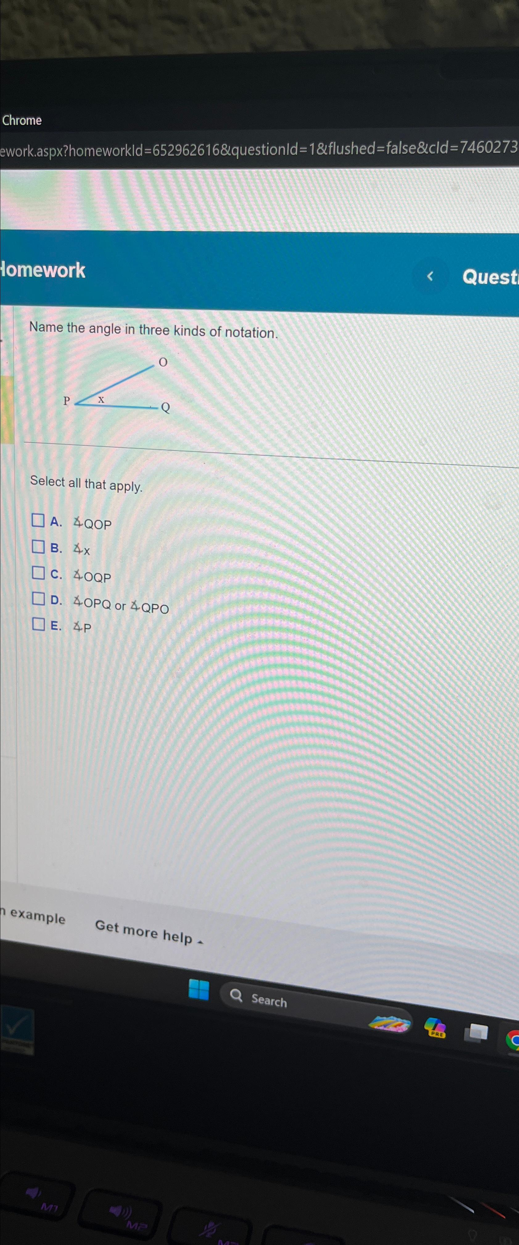 Solved Name the angle in three kinds of notation.Select all | Chegg.com