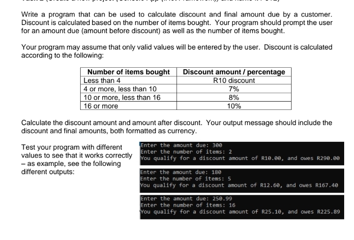 Solved Write a program that can be used to calculate | Chegg.com