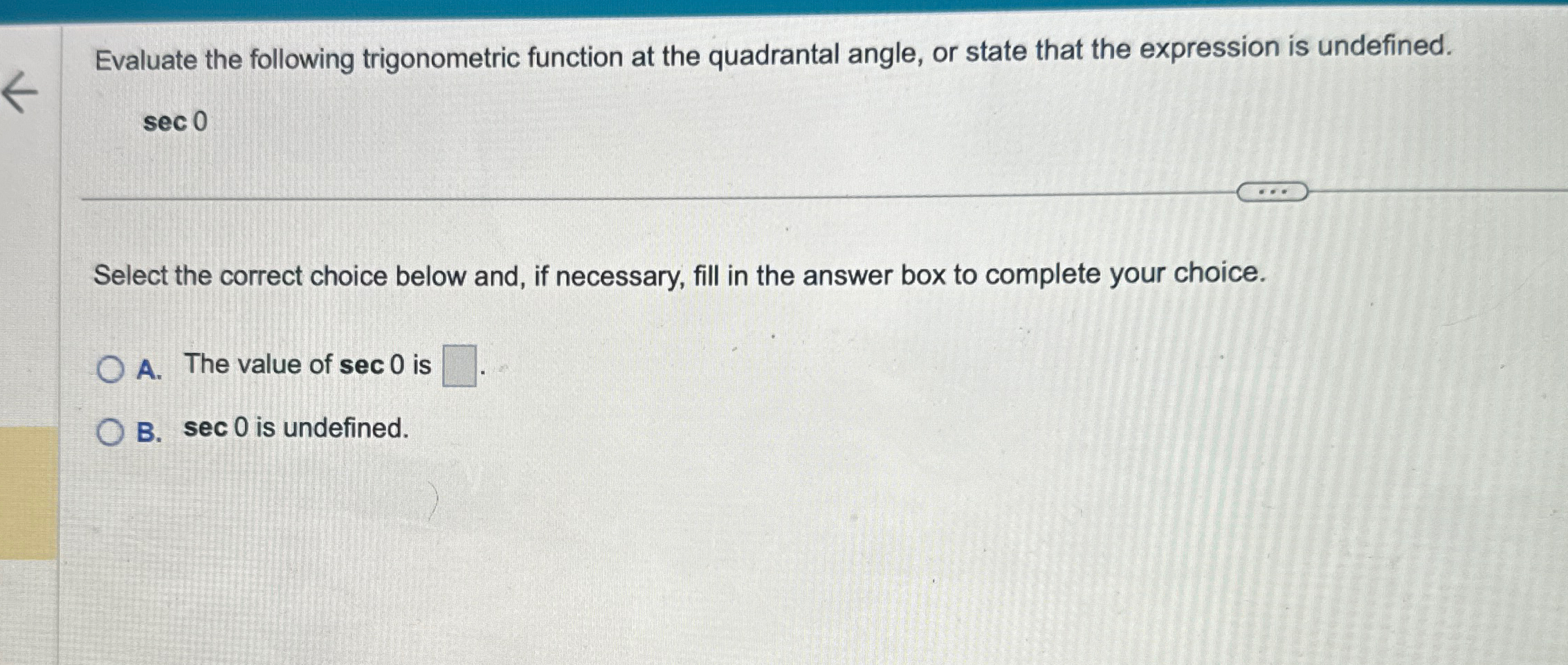 Solved Evaluate the following trigonometric function at the | Chegg.com