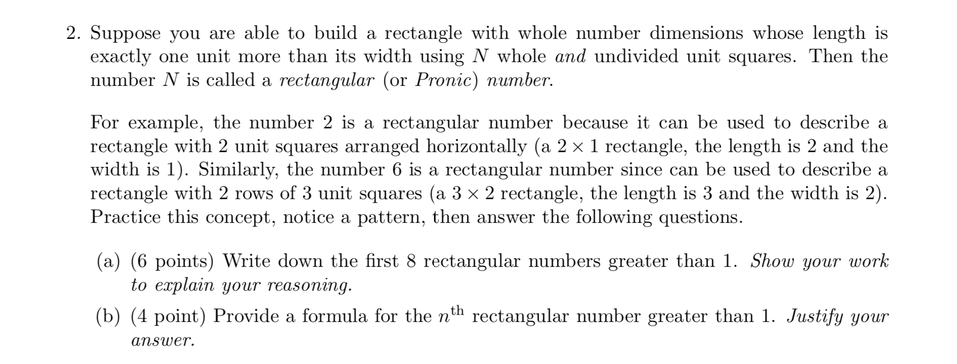 Solved Suppose you are able to build a rectangle with whole | Chegg.com