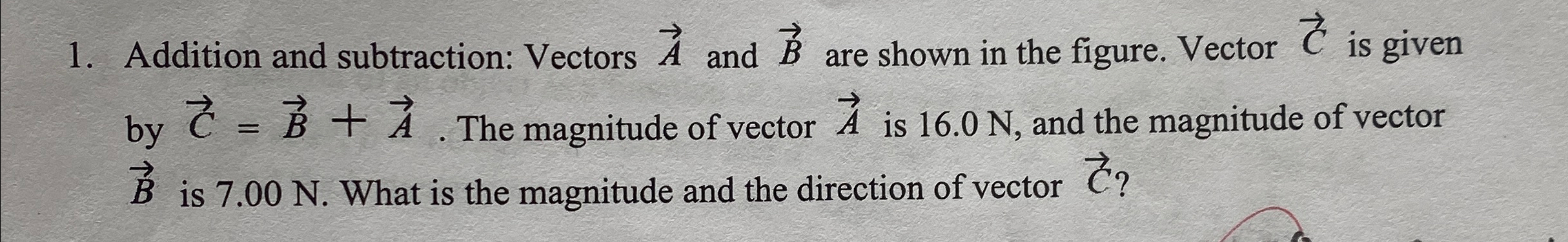 Solved Addition and subtraction: Vectors vec(A) ﻿and vec(B) | Chegg.com