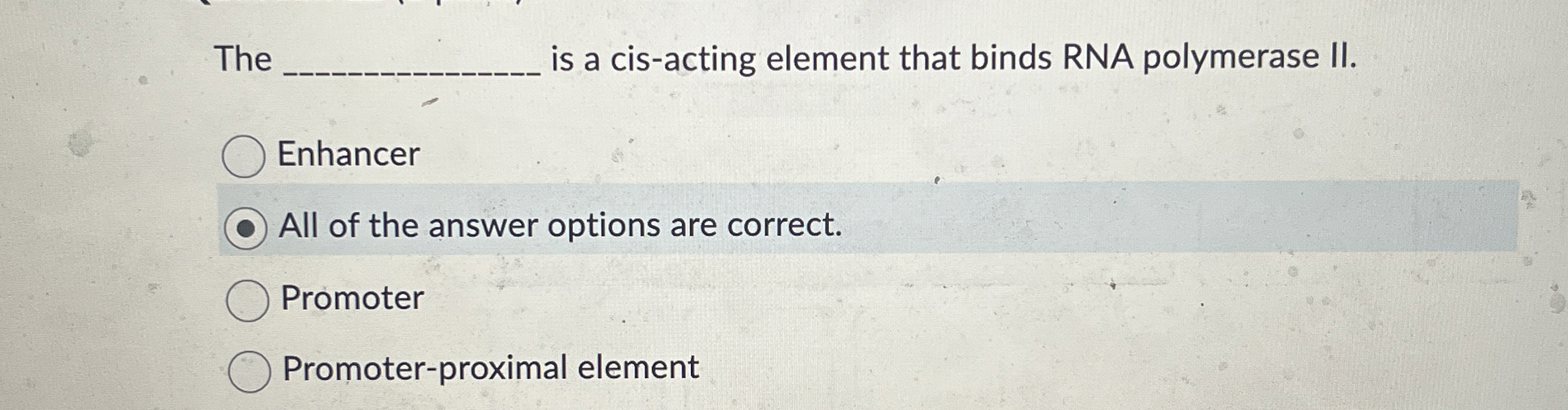 Solved Theis a cis-acting element that binds RNA polymerase | Chegg.com