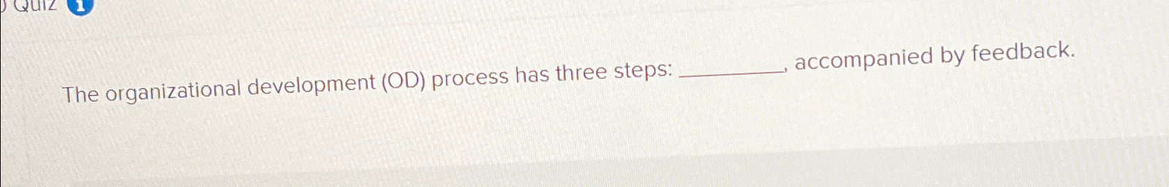 Solved The organizational development (OD) ﻿process has | Chegg.com