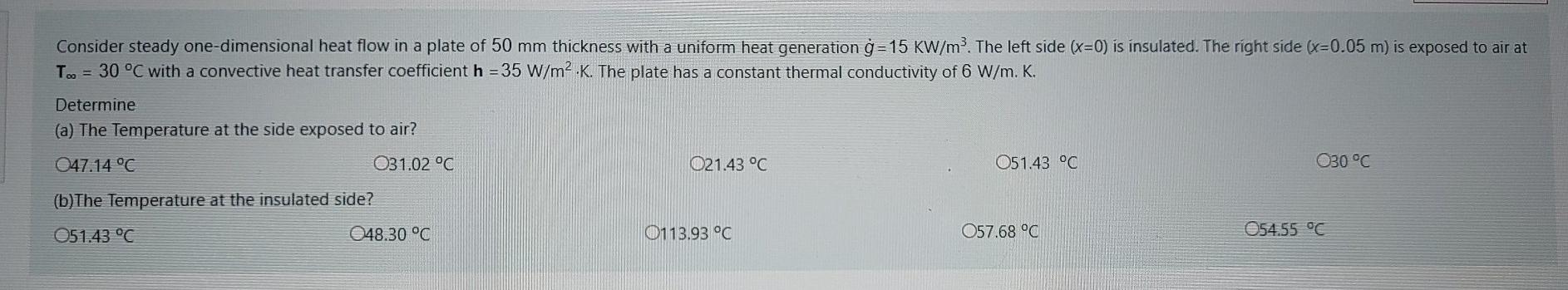 Solved Consider steady one-dimensional heat flow in a plate | Chegg.com