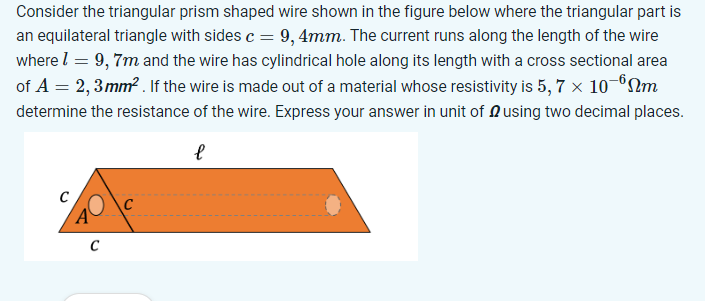 Solved Consider the triangular prism shaped wire shown in | Chegg.com